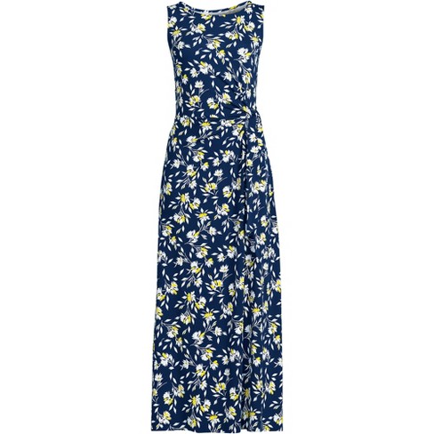 Lands' End Women's Tall Light Weight Cotton Modal Sleeveless Tie Waist ...