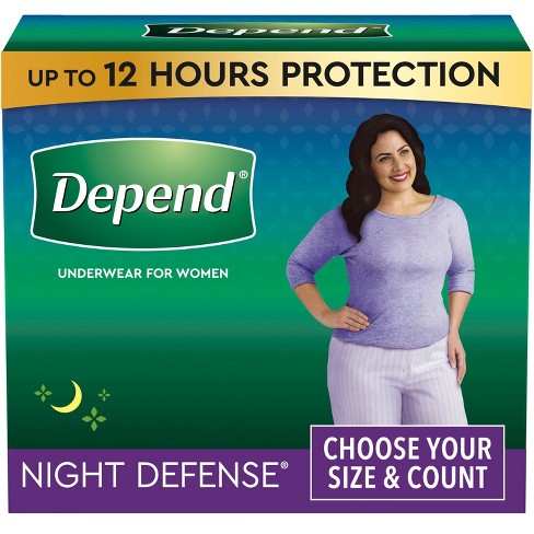 Depend Night Defense Adult Incontinence Underwear For Women - Overnight ...