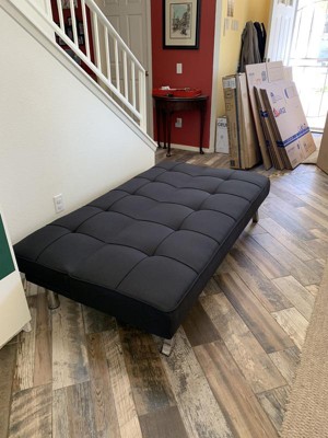 Colette Convertible Futon Sofa Bed Black - Serta : Target