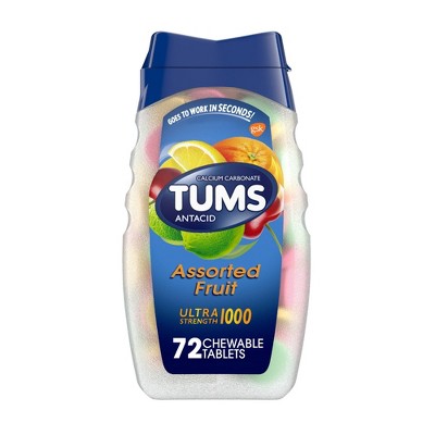 Tums Ultra Strength Assorted Fruit Antacid Chewable Tablets - 72ct : Target