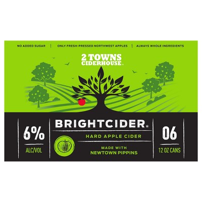 2 Towns Bright Cider - 6pk/12 Fl Oz Cans : Target