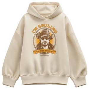 Women's - Yellowstone - Rip Smiling Inside Oversized Fleece Hoodie ...