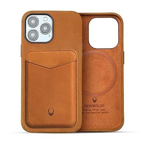 Donbolso Leather Case For Iphone 13 Pro Max & Wallet Bundle, Brown : Target