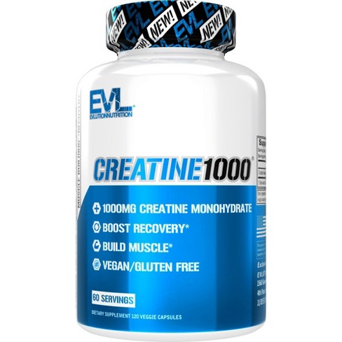 Evlution Nutrition Creatine1000 - 1g Creatine Monohydrate - Build ...