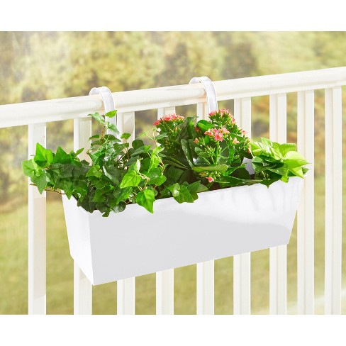 Brylanehome Rectangular Hanging Planter - White : Target