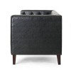 Rockney Contemporary Upholstered Tufted Loveseat Midnight Black/brown ...