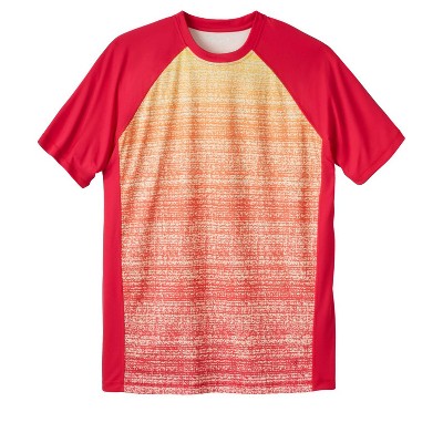 Kingsize Men's Big & Tall Raglan Sleeve Swim Shirt - Big - 6xl, Sunset ...