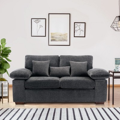 73"Apt Sofa Loveseat Sofa,Soft Chenille Couch With Pillows,Comfiest ...