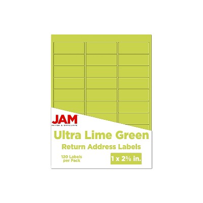 Jam Paper Laser/inkjet Mailing Address Labels 1" X 2 5/8" Ultra Lime ...