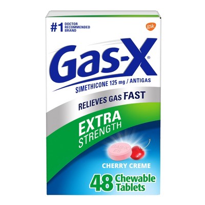 Gas-x Extra Strength Antigas Chewable Cherry Crème Tablets - 48ct : Target