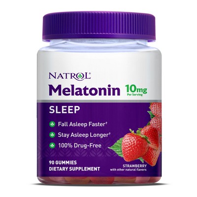 Natrol Melatonin 10mg Sleep Aid Gummies - Strawberry - 90ct : Target