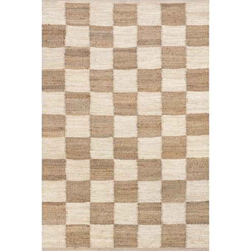 Nuloom Christana Plaid 8x10 Jute Indoor Area Rug For Dining Room Rug ...
