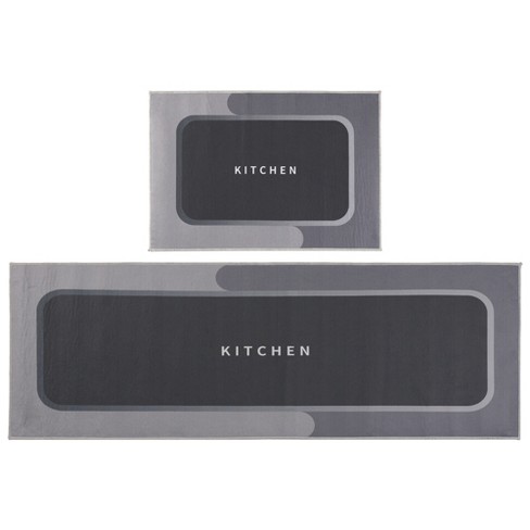 Unique Bargains Washable Geometric Modern Kitchen Mats Set Of 2 Pcs ...