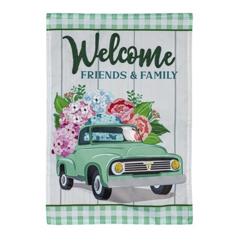 Evergreen Spring Flower Delivery Applique House Flag 28 X 44 Inches ...