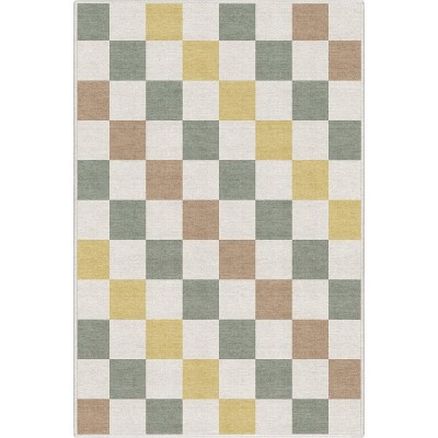 Well Woven Apollo Flat-pile Modern Squares Multi 3'3" X 5' Area Rug ...