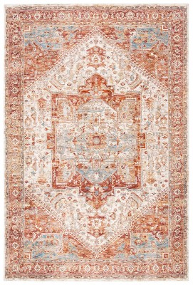 Valencia Val568 Power Loomed Area Rug - Ivory/rust - 5'x8' - Safavieh ...