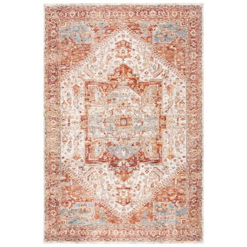 Valencia Val568 Power Loomed Area Rug - Ivory/rust - 5'x8' - Safavieh ...