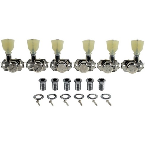 Kluson 3 Per Side Locking Revolution Series G-mount Pearloid Keystone ...