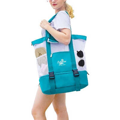 Lareg Beach Tote With Cooler Compartment, Multi-functional Fashion ...