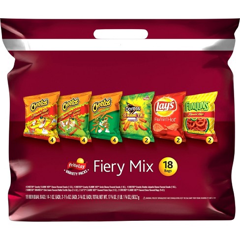 Frito-lay Variety Pack Fiery Mix - 18ct : Target