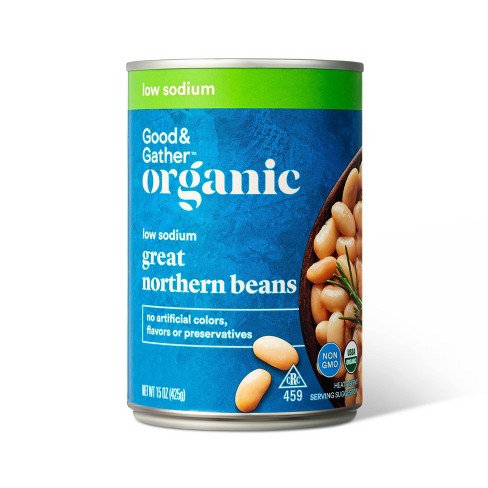 Organic Low Sodium Great Northern Beans - 15oz - Good & Gather™ : Target