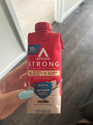 Atkins Strong Ready To Drink Protein Shake - Vanilla - 44 Fl Oz/4pk ...