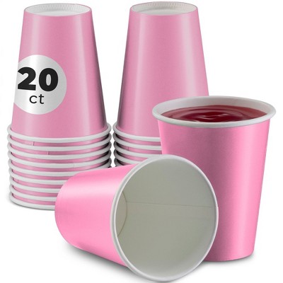 Sparksettings Pink Disposable Paper Cups 9oz, 20 Pack : Target