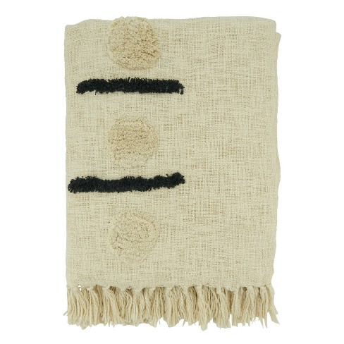 50"x60" Dash Dot Tufted Design Throw Blanket - Saro Lifestyle : Target