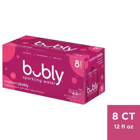 Bubly Raspberry Sparkling Water - 8pk/12 Fl Oz Cans : Target