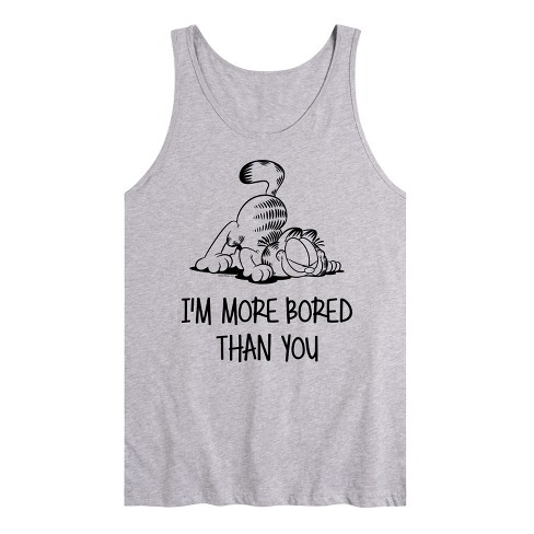 Men's - Garfield - More Bored Than You Graphic Tank Top : Target