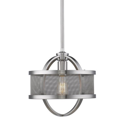 Golden Lighting Colson 1-light Mini Pendant In Pewter With Pewter Shade ...