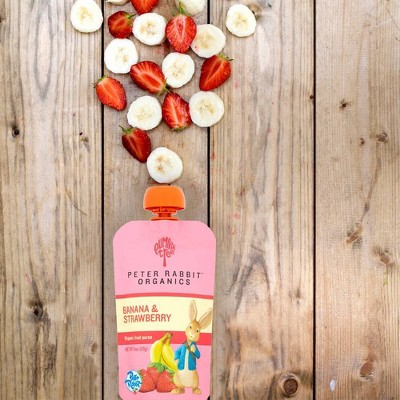 Peter Rabbit Organics Banana & Strawberry - 4oz : Target