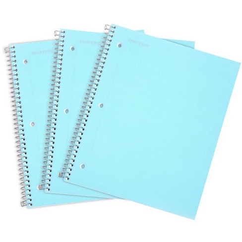 Spiral Durable Notebooks, (1 Subject) (teal, Wide Ruled 3pk) : Target