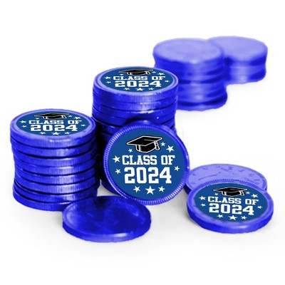Blue Graduation Candy Buffet Class Of 2024 Banner & Party Favors By ...