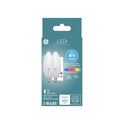 Ge Remote Included Medium Base Led+ Color Changing Light Bulbs : Target
