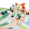 Toy Time Kids' 75-piece Wooden Train Set With Play Mat Includes Deluxe ...