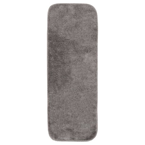 22"x60" Traditional Plush Nylon Washable Bath Rug Runner Gray - Garland ...