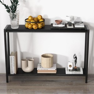 Acekool 43" Slim Console Table with 3-Tier Storage, Narrow Entryway ...