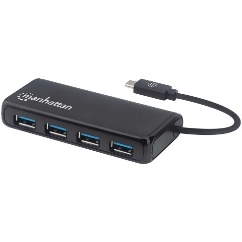 Manhattan® 4-port Usb 3.2 Gen 1 Hub With Usb-c®-male To 4 Usb-a Females ...