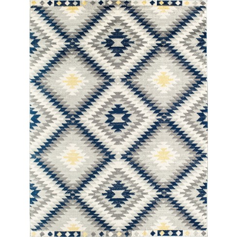 Cosmoliving By Cosmopolitan Soleil Br30b Kilim Navy Area Rug, 4'x6 ...