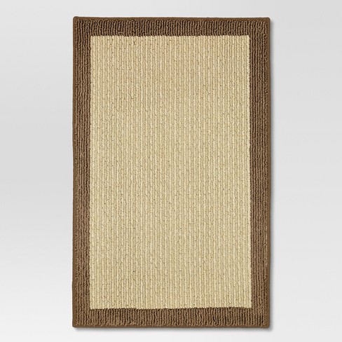 Madison Border Washable Accent Rug Tan 20"x30" - Threshold : Target