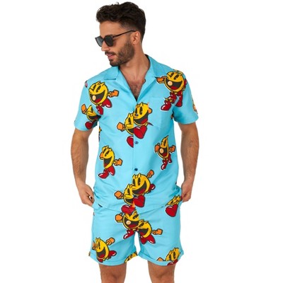 Opposuits Men's Official Pac-man Summer Sets - Pac-man - Blue - Size S ...