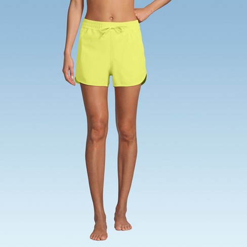 Lands' End Women's Woven Packable 3" Dolphin Hem Swim Cover-up Shorts ...