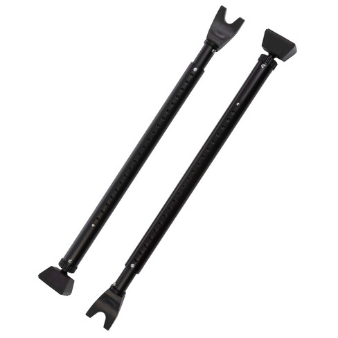 Stalwart Adjustable Door Stopper Bar 2-pack, Black : Target