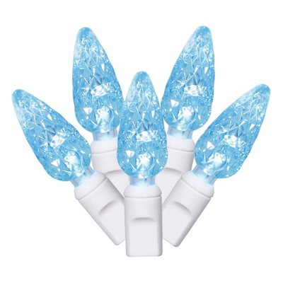 Vickerman 50 Yellow C6 Led Light On White Wire, 25' Christmas Single ...