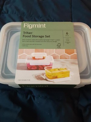 6pc (set Of 3) Tritan Plastic Rectangle Food Storage Container Set ...