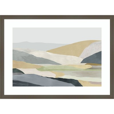 Amanti Art 25"x19" Warm Hills I By Tom Reeves Wood Framed Wall Art ...