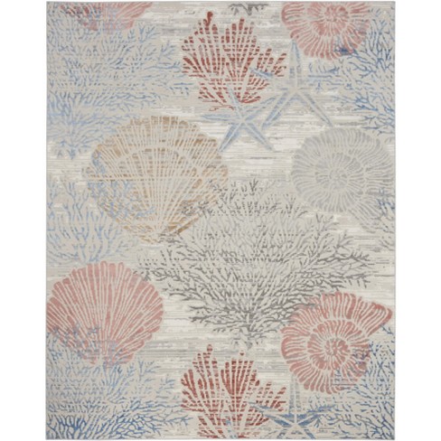 Nourison Pompeii Nautical Indoor Area Rug Multicolor 7'10" X 9'10" : Target