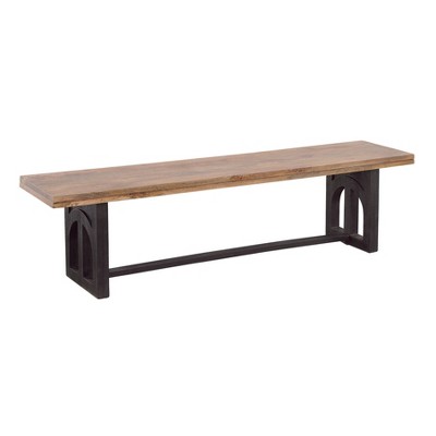 Treasure Trove Accents Dining Bench Gateway Natural/nightshade Black ...
