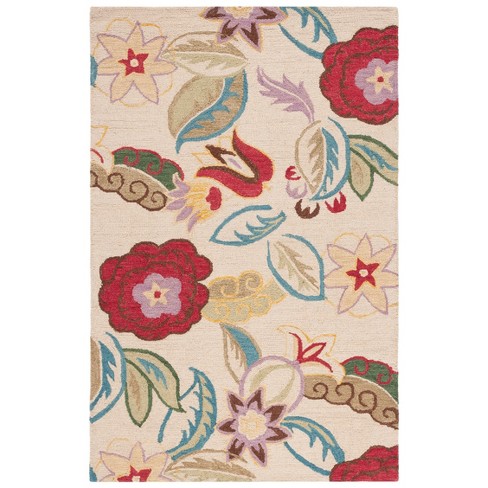Blossom Blm671 Hand Hooked Area Rug - Beige/multi - 5'x8' - Safavieh ...